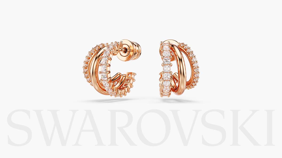 Hoa Tai Swarovski Chính Hãng Hyperbola Hoop Earrings 5701591 | Laimut ...