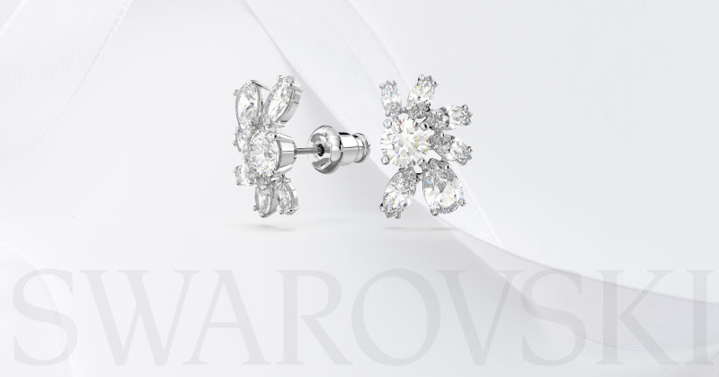 Bông Tai Swarovski Hoa Chính Hãng Flower Gema Stud Earrings 5644679