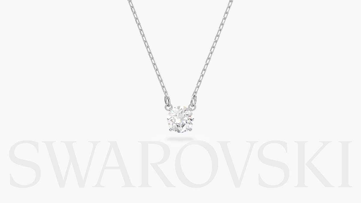 Dây Chuyền Swarovski Round Cut Stilla Attract Necklace 5408442 | Laimut ...