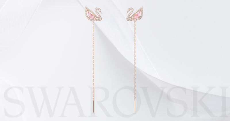 Khuyên Tai Thiên Nga Swarovski Dazzling Swan Drop Earrings 5469990