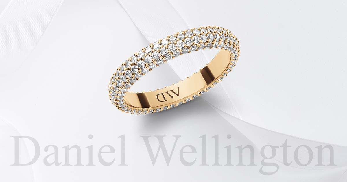 Nhẫn Daniel Wellington Chính Hãng Pavé Crystal Ring, Vàng Gold | Laimut